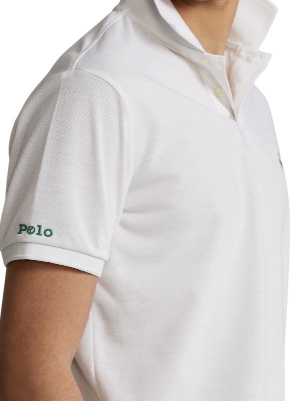 Polo Ralph Lauren Earth Polo Shirt Custom Slim Fit – White
