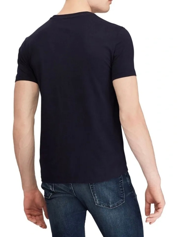 Polo Ralph Lauren Solid Crew Neck T-Shirt Custom Slim Fit - Black Polo Ralph Lauren Solid Crew ...