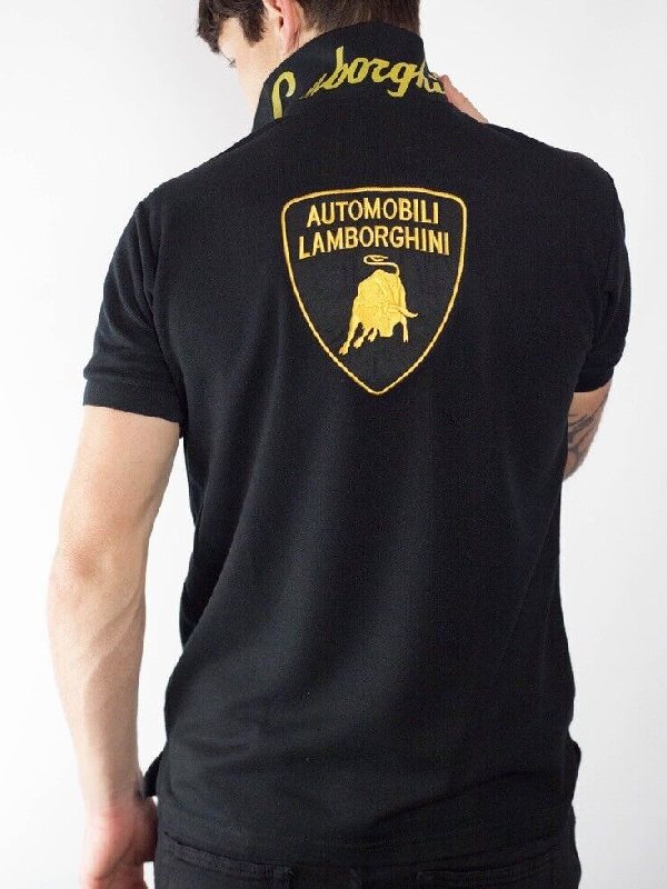 Lamborghini Automobili Polo Shirt Black Polo Ralph Lauren Solid Crew ...