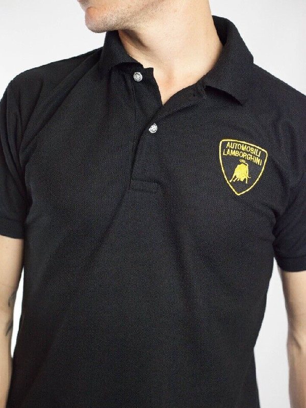 Lamborghini Automobili Polo Shirt Black Polo Ralph Lauren Solid Crew ...