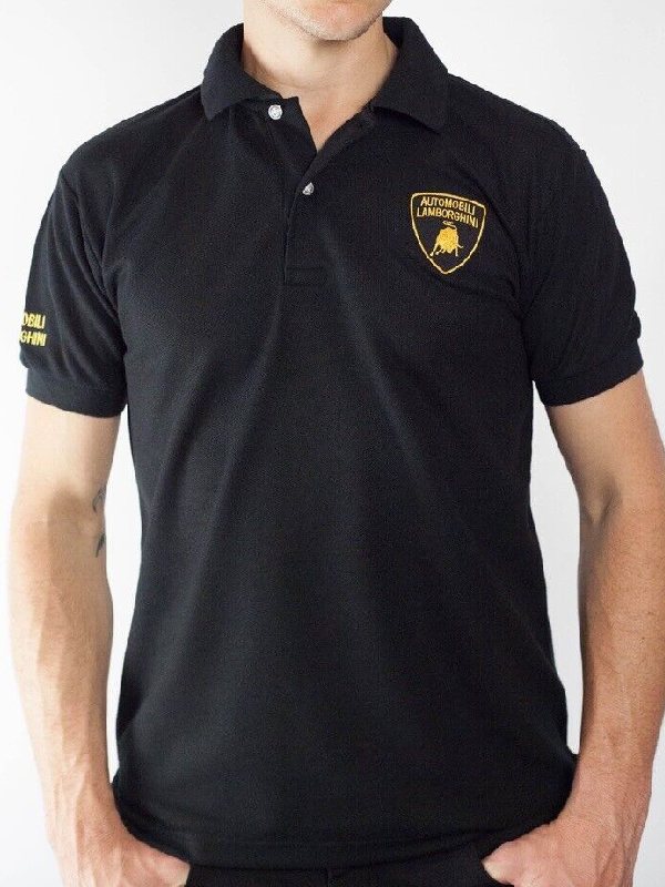 Lamborghini Automobili Polo Shirt Black Polo Ralph Lauren Solid Crew ...